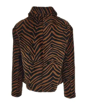 P.a.r.o.s.h Animal-print Leather Jacket