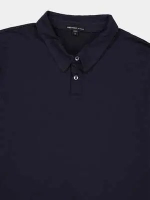 JAMES PERSE Brushed Lotus Polo Shirt - Dark Blue