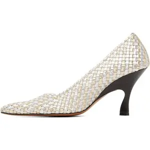 Stella McCartney Elsa Woven Metallic High Heels