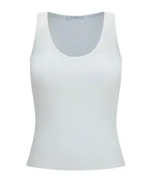 Max Mara Sleeveless Ribbed Jersey Tank Top