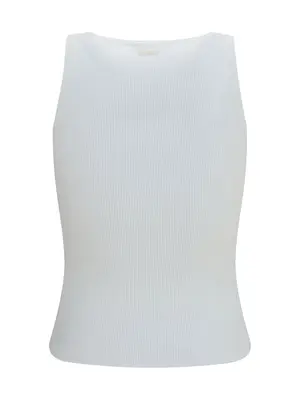 Max Mara Sleeveless Ribbed Jersey Tank Top