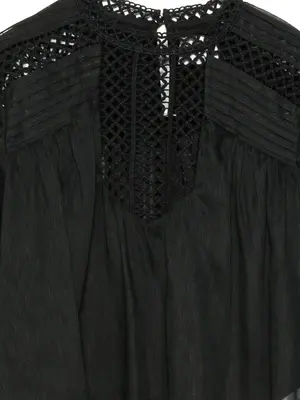 Isabel Marant Étoile Parina Lace-trimmed Woven Blouse - Black