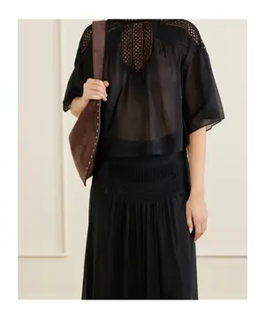 Isabel Marant Étoile Parina Lace-trimmed Woven Blouse - Black