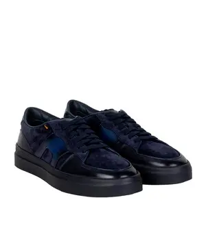 Santoni Round-toe Lace-up Sneakers