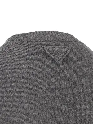 Prada Striped Cuff Crew-neck Sweater