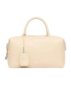 Max Mara Small Natural Leather Bowler Bag - Beige