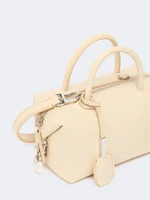Max Mara Small Natural Leather Bowler Bag