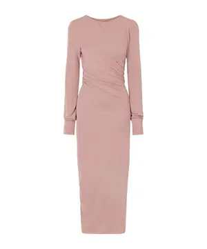LANVIN Draped Crepe Jersey Maxi Dress