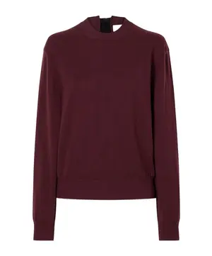LANVIN Bow-detailed Wool-blend Cardigan - Brown