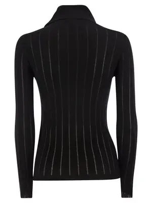 Max Mara Badesse Ribbed Turtleneck Knit Top - No