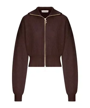 Sportmax Zip-up Ribbed-knit Cardigan - Red