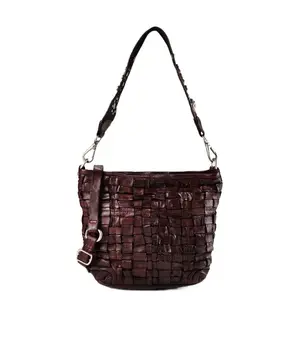 CAMPOMAGGI Woven Shoulder Bag - Black