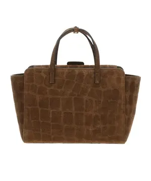 HIDESINS Embossed Top Handle Tote Bag - No