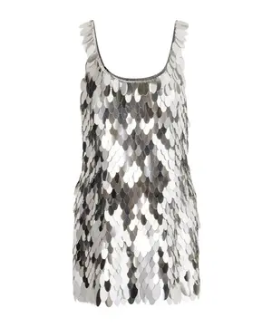 Rabanne Sequined -tone Chainmail Mini Dress