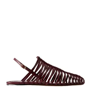 Dries Van Noten Leather Braided Ballet Flats - Brown