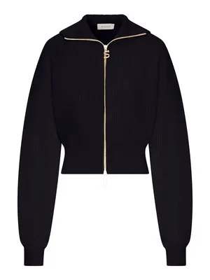 Sportmax Long-sleeve Hooded Knit Top - Black