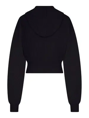 Sportmax Long-sleeve Hooded Knit Top