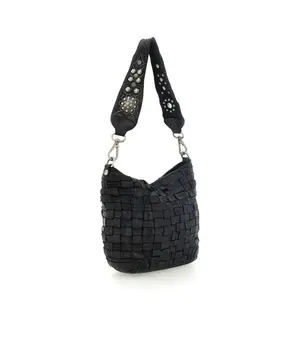 CAMPOMAGGI Beth Woven-design Studded Shoulder Bag