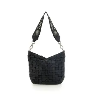 CAMPOMAGGI Beth Woven-design Studded Shoulder Bag