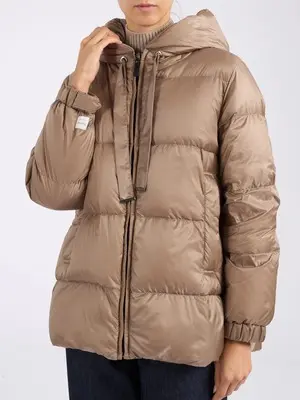 Max Mara Seia Hooded Zip-up Jacket - Nude