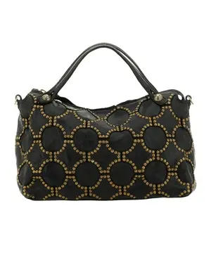 CAMPOMAGGI Zippered Shoulder Bag - Black