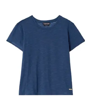 TOM FORD Logo-plaque T-shirt - Blue