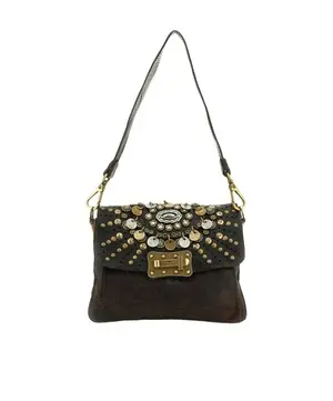 CAMPOMAGGI Flap Shoulder Bag - Black