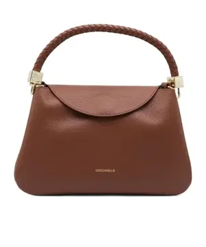COCCINELLE Tiggy Logo Stamp Small Shoulder Bag - Cognac