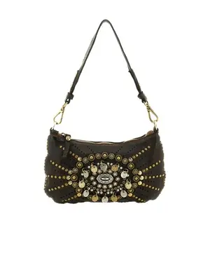 CAMPOMAGGI Zippered Shoulder Bag - Black