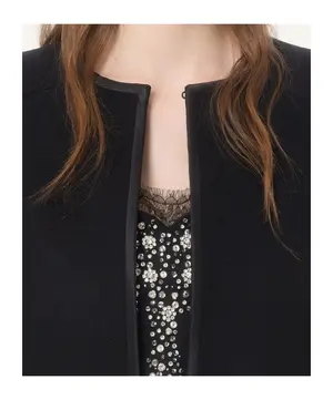 Valentino Garavani Draped Cape With Ombre Rhinestone Embroidery - No