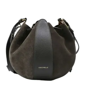 COCCINELLE Drawstring Bucket Bag - Fango