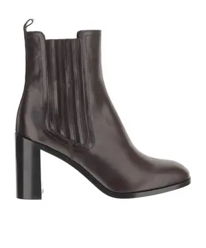 Sartore Round-toe High-heeled Ankle Boots - Wine Red