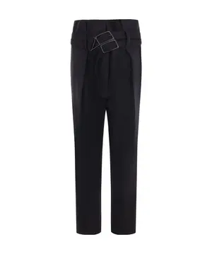 Red Valentino Belt-loop Casual Pants - Black