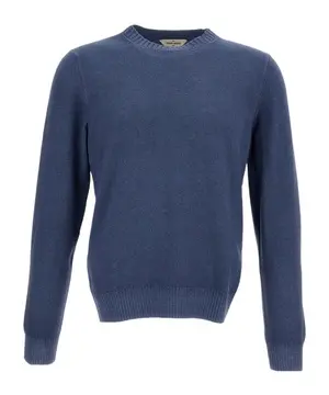 GRAN SASSO Crew Neck Sweater - Sky-blue