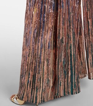 Elie Saab Strapless Gown Adorned With A Sequined Scarf