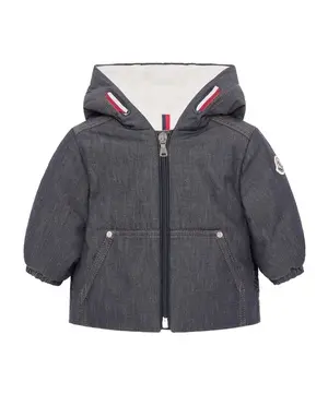 Moncler Alaric Denim Hooded Down Jacket