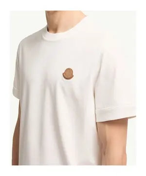 Moncler Double Leather Logo Cotton T-shirt