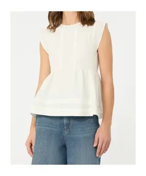 Max Mara Sleeveless Cotton Poplin Shirt