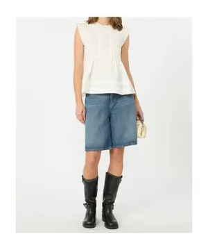 Max Mara Sleeveless Cotton Poplin Shirt