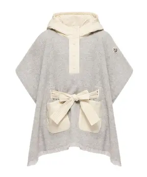Moncler Padded Wool Hooded Cape