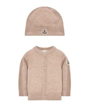 Moncler Embroidered Logo Wool Set