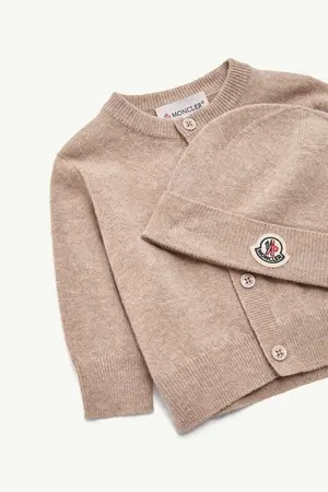 Moncler Embroidered Logo Wool Set