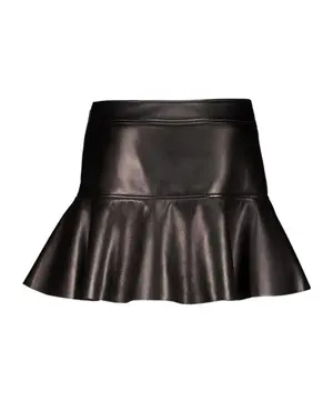 TOM FORD Shiny Plonge Ruffled Bottom Mini Skirt
