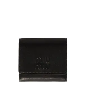 Miu Miu Logo-embossed Trifold Wallet