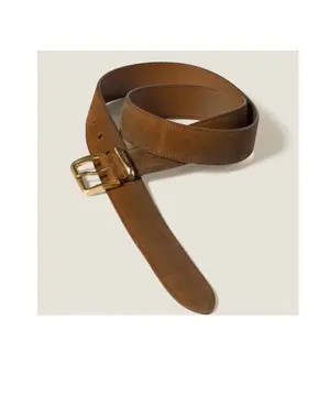 Miu Miu Logo Engraved Buckle Belt