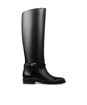 JIMMY CHOO Calf Leather And Soft Vachetta Knee High Boots