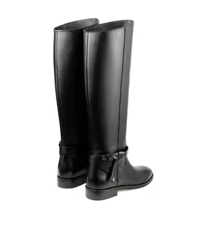 JIMMY CHOO Calf Leather And Soft Vachetta Knee High Boots