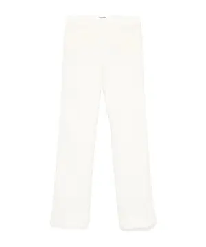 TOM FORD Striped Wool-blend Straight-leg Trousers - White
