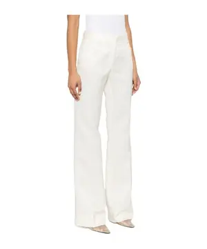 TOM FORD Striped Wool-blend Straight-leg Trousers