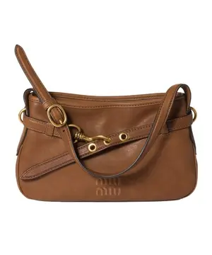 Miu Miu Aventure Nappa Leather Bag Oak